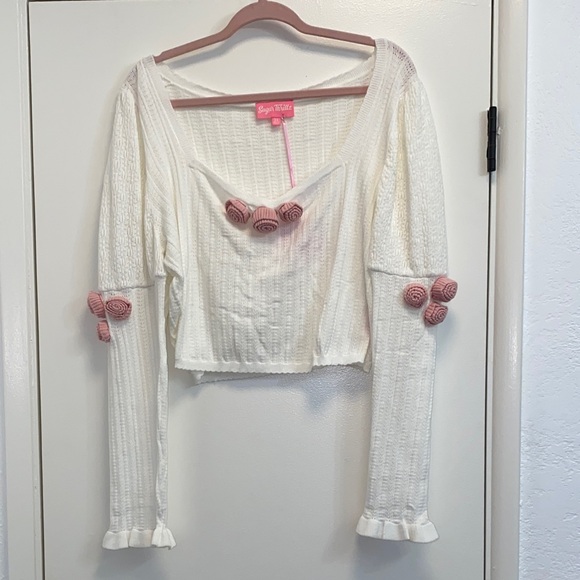 Sugar Thrillz | Tops | Dk234nwt Dolls Kill Sugar Thrillz Cream And Pink ...